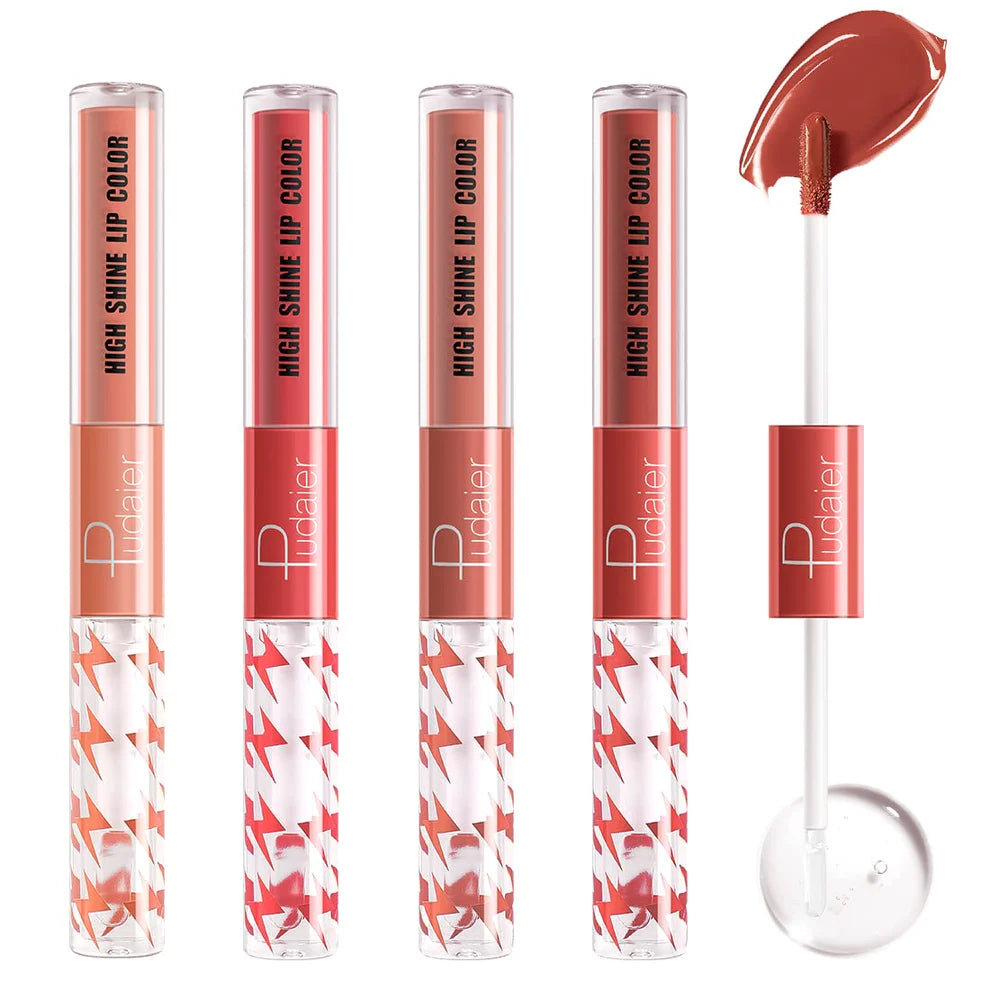 16 Color Double Ended Highlighting Lip Gloss - High-shine, long-lastin ...