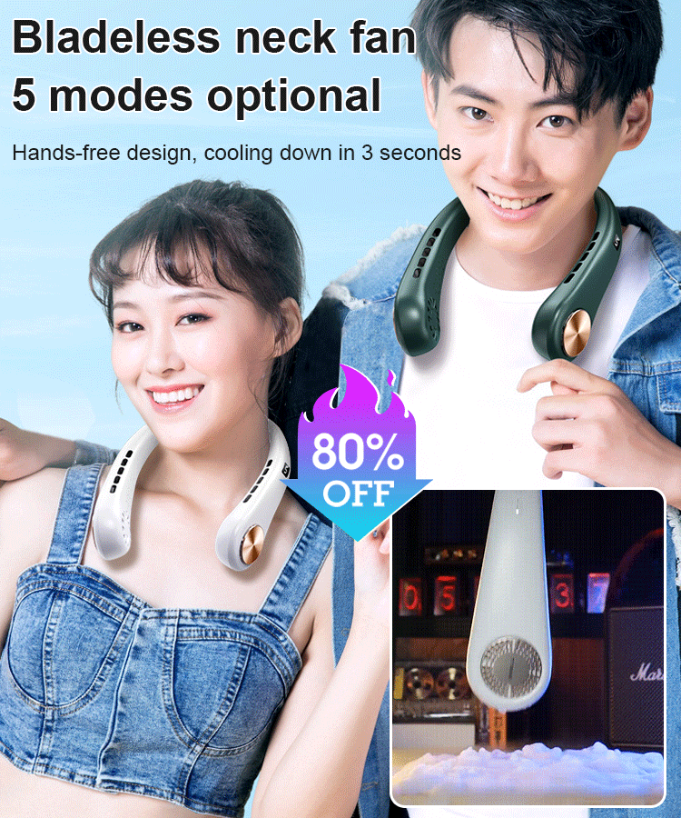 Digital display silent neck fan – Beautykomi