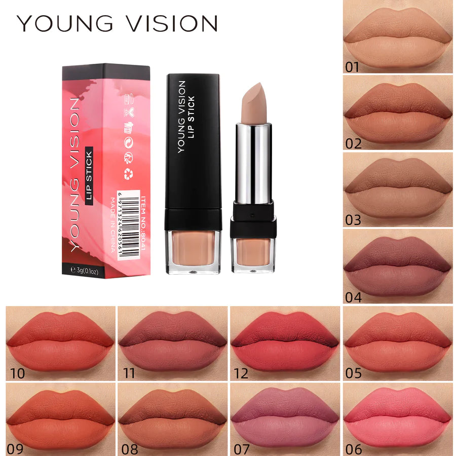 MATTE 12-COLOR SINGLE LIPSTICK NON-STICK CUP LIPSTICK – Beautykomi